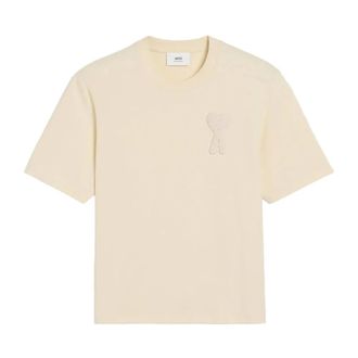 Ami Homme, Tops, Beige, Taille: M T-shirt Ami de Coeur Patch