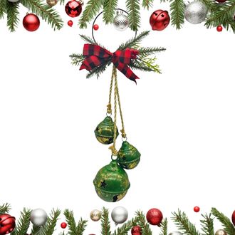 Generic Feiertagsglockendekorationen - Christbaumschmuck, T&uuml;ranh&auml;nger, Schleifenanh&auml;nger, Kuhglocken | Stilvolle, Festliche Wohnakzente f&uuml;r saisonale Partys, 