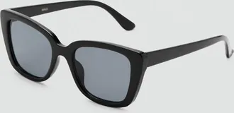 Mango Lunettes de soleil monture carr&eacute;e noir - Femme - Taille unique - MANGO