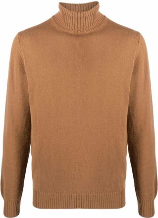 Dell'Oglio pull en maille à col roulé - Marron
