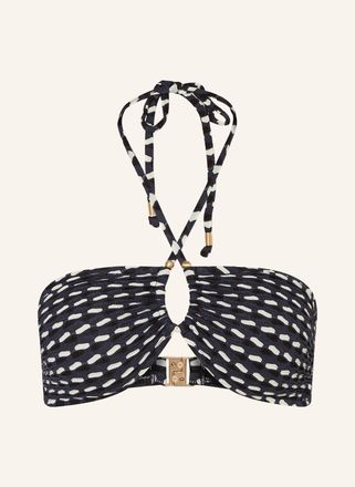 Seafolly Bandeau-Bikini-Top Mala schwarz