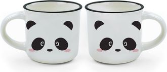 Legami Espressotassen, Mehrfarbig, 5,5 x 5,5 x 5 cm Panda 5.5x5.5x5 cm Mehrfarbig, (2er Pack)