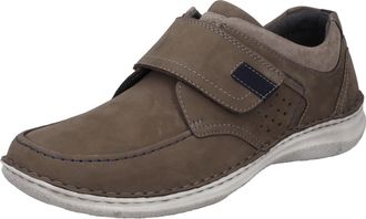 Josef Seibel Herren Kletthalbschuhe Anvers 93,Weite K (Extra weit),Wechselfußbett,Klettschuhe,Strassenschuhe,Sneaker,grau-Kombi,41 EU