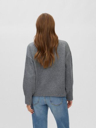Vero Moda Strickpullover VMSIF LS O-NECK PULLOVER NOOS Materialmix mit Wolle, regular fit
