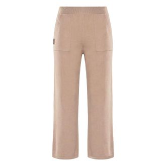 Moorer Pantalon Large D&eacute;contract&eacute; - Femme - Pantalons - Beige - Taille: 36 FR