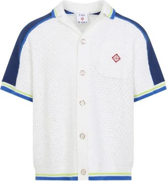 Casablanca Homme, Chemises, Blanc, Taille: L Mss26Kw131001 Chemise &agrave; Manches Courtes