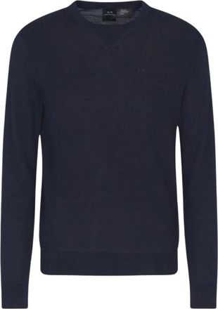 A|X Armani Exchange Homme, Pulls, Bleu, Taille: XS Maille Ras du Cou