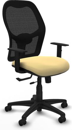 Piqueras y Crespo Stuhl mit R&uuml;ckenlehne aus Netzstoff mit 1D-Armlehnen, h&ouml;henverstellbare Lendenwirbelst&uuml;tze, ausgestattet mit Syncro/Traslack und Schneideschaum, mit s