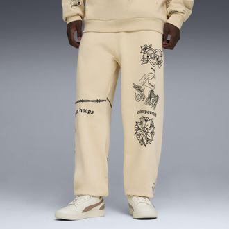 Puma Pantalon de surv&ecirc;tement de basketball Swish N Ink Homme, V&ecirc;tements, Beige, 3XL