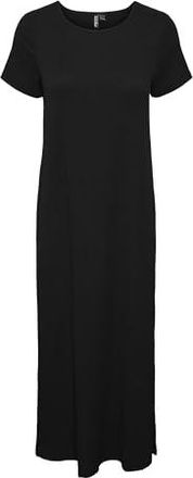 Pieces Pcmeggi SS Loose Midi Dress, Noir, M