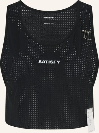 SATISFY Satisfy Lauftop Space-O Cropped schwarz