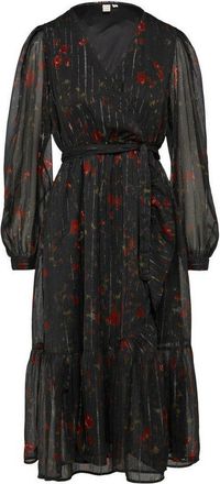 QS by s.Oliver Midikleid Kleid Chiffon-Kleid in Wickel-Optik mit Elastikbund