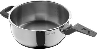 WMF Perfect Premium Schnellbratpfanne 3l ohne Deckel, Dampftopf 22 cm, Cromargan Edelstahl poliert, Induktion