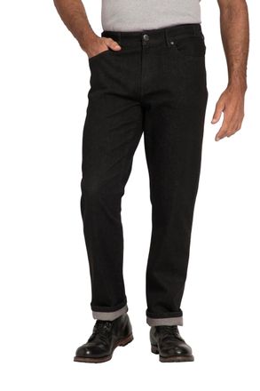 JP1880 Herren Traveller-Jeans, Regular Fit, Seitlich Elastischer Bund, Bis Gr. 36/72 Hose, Schwarz, 68 Große Größen EU
