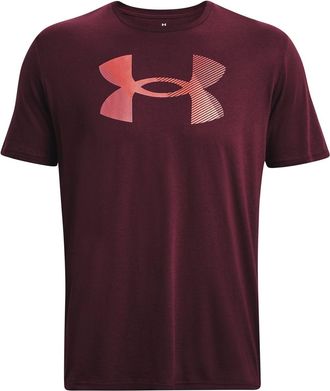 Under Armour Fill Kurzarm-Oberteil mit gro&szlig;em Logo f&uuml;r Herren, Dark Maroon,M