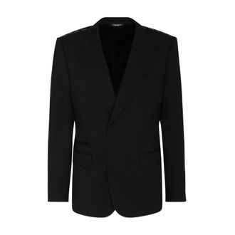 Dolce & Gabbana Schwarzer Einreiher-Blazer - - Jackets - Herren - Schwarzk - XL
