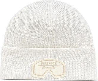 Bogner Beanie mit Goggle-Patch - Wei&szlig;