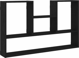 Generic vidaXL Wandregal Schwarz Eichen-Optik 99x15x60 cm Holzwerkstoff, Schweberegal, schwebendes Regal, Regal, Wandboard, Regal schwebend, Regal h&auml;ngend