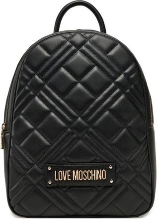 Love Moschino Femme, Sacs, Noir, Taille: ONE Size Sac &agrave; dos matelass&eacute; en or et noir