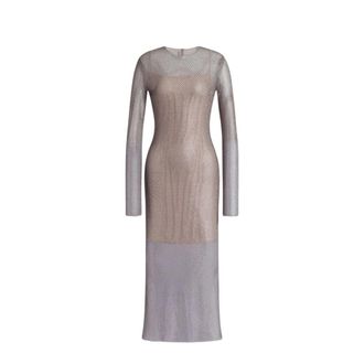 Alberta Ferretti Micro-rhinestone Midikleid - - Dresses - Damen - Grau - S