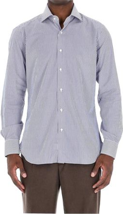 Barba Homme, Chemises, Multicolore, Taille: L Chemise Blanche en Coton Journey