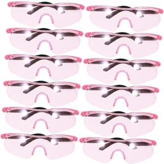 Milisten 12pi&egrave;ces Lunettes De S&eacute;curit&eacute; Pour Gar&ccedil;on Fille Lot De Protection Transparente Anti-impact Confortables Pour Jeux Et Laboratoire