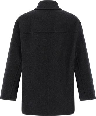 Fendi Wool Felt Coat - Charcoal