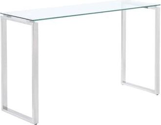 Vente-Unique Console Freya - Verre trempé & métal chromé