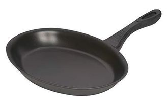 Kelomat Riess Fischmeister Fischpfanne aus Aluminium in der Farbe Schwarz, Ma&szlig;e: 36cm x 25cm, 3531-343