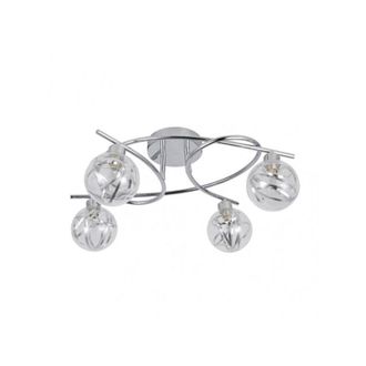Fabrilamp AKUNADECOR Plafond Varanasi Chrome ABRILA 4 Luminaires