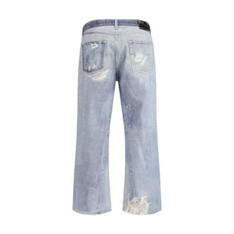 Our Legacy Mens Blue Cotton Relaxed Fit Jeans Clothing