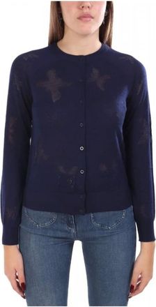 John Richmond Femme, Pulls, Bleu, Taille: 40 FR Gilet l&eacute;ger avec micro-clous &eacute;toiles