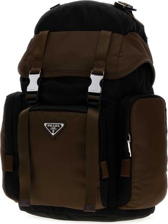 Prada Two-Tone Re-Nylon Backpack - Black