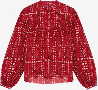 Isabel Marant Blouse Salika - Femme - Rouge - Taille 34 - Marant &Eacute;toile