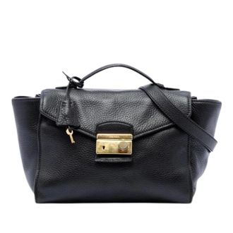 Prada Sac bandouli&egrave;re en cuir doccasion - Femme - Pre-owned - Noir - Taille: ONE Size