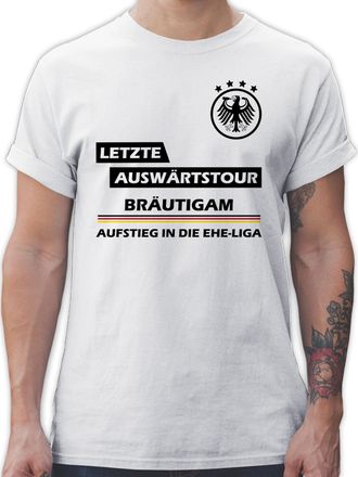 Shirtracer T-Shirt Herren - JGA Junggesellenabschied M&auml;nner - Letzte Ausw&auml;rtstour Br&auml;utigam - XXL - Wei&szlig; - polterer Tshirts. polter Tshirt jungesellenabschied Gr