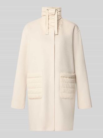 White Label Mantel aus Lanawolle-Mix mit Eingrifftaschen
