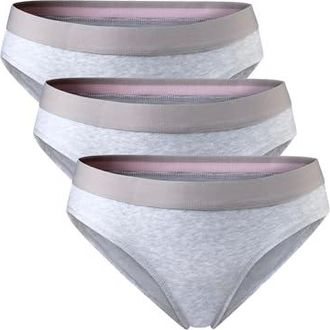 Danish Endurance Culottes en Coton Bio, Ultra Douces et Confortables, Femme, Lot de 3 ou 6, Gris (X3), M