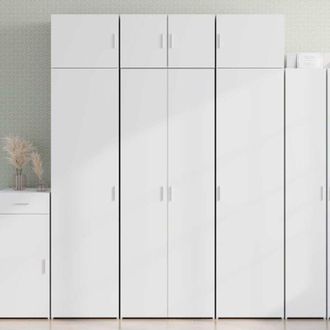 vidaXL Vidaxl - Buffet haut blanc 70x42,5x185 cm bois ding&eacute;nierie