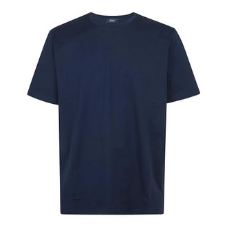 Herno Homme, Tops, Bleu, Taille: XL T-Shirt Stretch en Coton Superfine