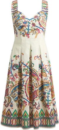 Etro Femme, Robes, Multicolore, Taille: 38 FR Robe Mi-Longue Florale