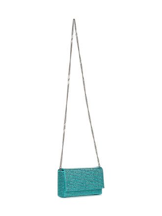 Amina Muaddi Womens Clutch Superamini Paloma Green Viscose Bags