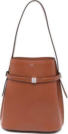Toteme Femme, Sacs, Brun, Taille: ONE Size Belted Leather Bucket Bag
