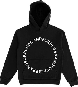 Purple Circle Wordmark Hoodie - Schwarz