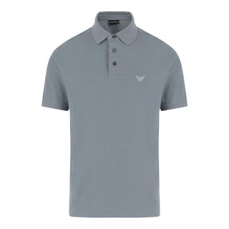 Emporio Armani Polo en coton avec logo - Homme - Tops - Bleu - Taille: 2XL