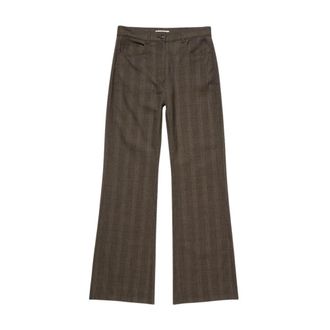 Acne Studios Stoffhose aus Wollkaro - - Trousers - Damen - Braun - 2XS