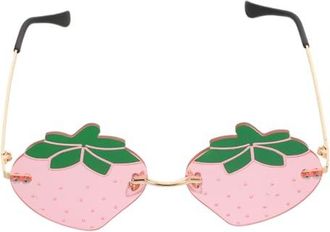 Garneck De Soleil Fraise Vintage Sans Monture Pour Femme De Soleil Amusantes Idéales Pour Fêtes Ou Roses