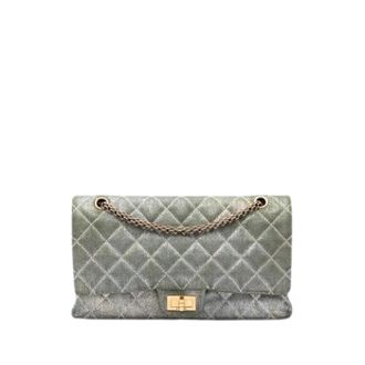 Chanel Sac bandouli&egrave;re matelass&eacute; en jean Pre-owned - Femme - Pre-owned - Vert - Taille: ONE Size