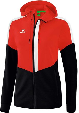 Erima Damen Squad Trainings Jacke (1032056), rot/schwarz/weiß, 36