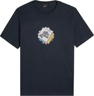 Paul Smith t-shirt &agrave; imprim&eacute; z&egrave;bre - Bleu